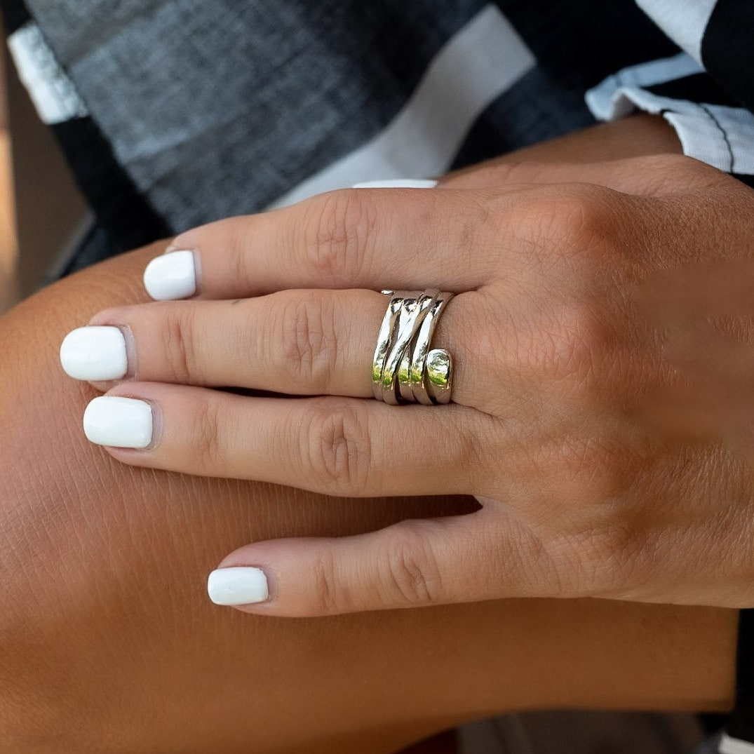 Irregular geometric ring, two rings in one! – Otherwise Jewelry+